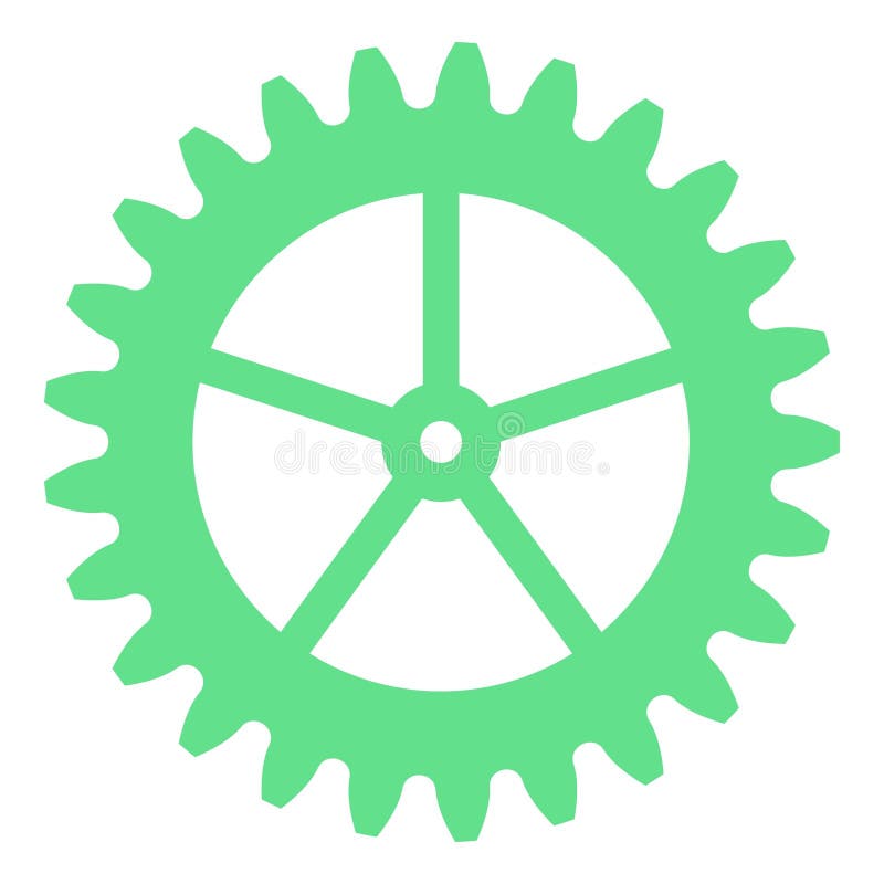 Gear Shape Icon. Vector Sign Stock Illustration - Illustration of ...