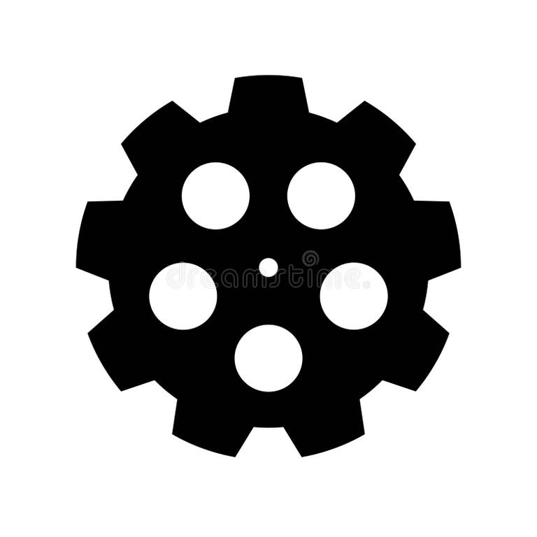 Gear Shape Icon. Vector Sign Stock Illustration - Illustration of ...