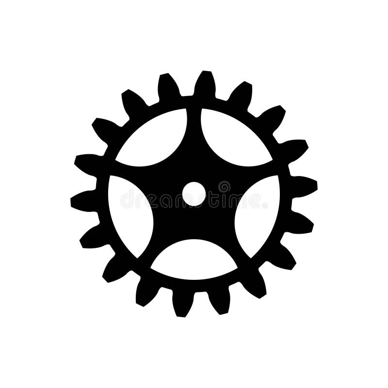 Gear Shape Icon. Vector Sign Stock Illustration - Illustration of ...