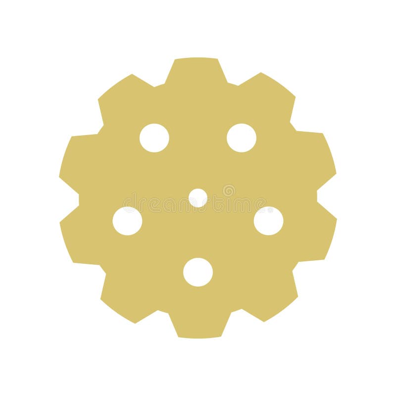 Gear Shape Icon. Vector Sign Stock Illustration - Illustration of ...