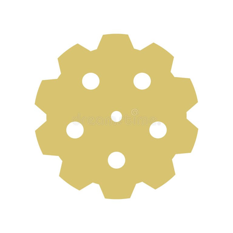 Gear Shape Icon. Vector Sign Stock Illustration - Illustration of ...