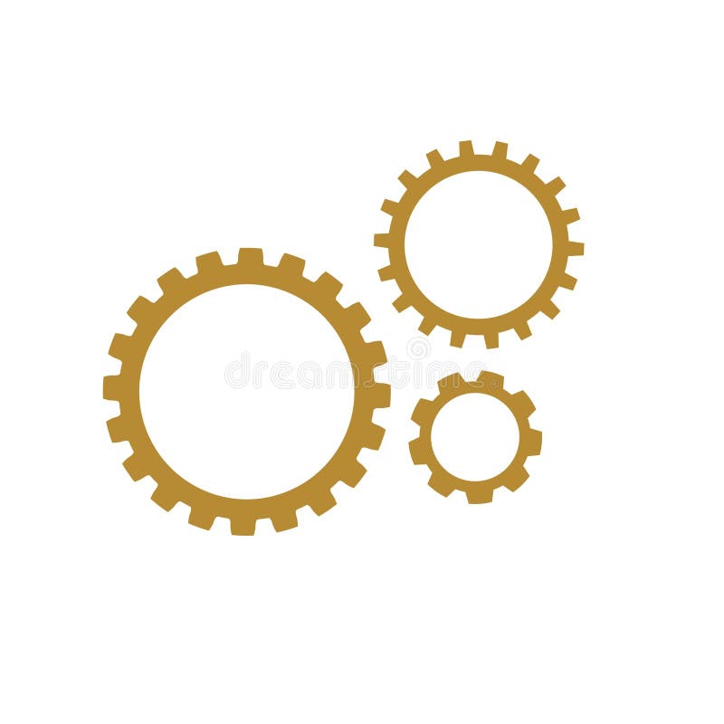 Gear Shape Icon. Vector Sign Stock Vector - Illustration of mechanism ...