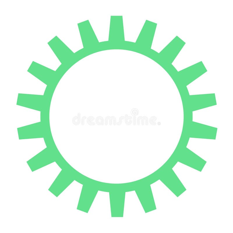 Gear Shape Icon. Vector Sign Stock Illustration - Illustration of ...