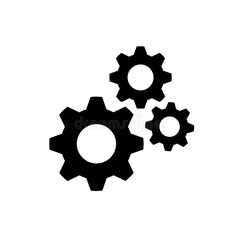 Gear Shape Icon. Vector Sign Stock Illustration - Illustration of ...