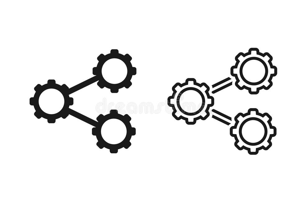 Gear Sharing Icon. Illustration Vector Stock Vector - Illustration of ...