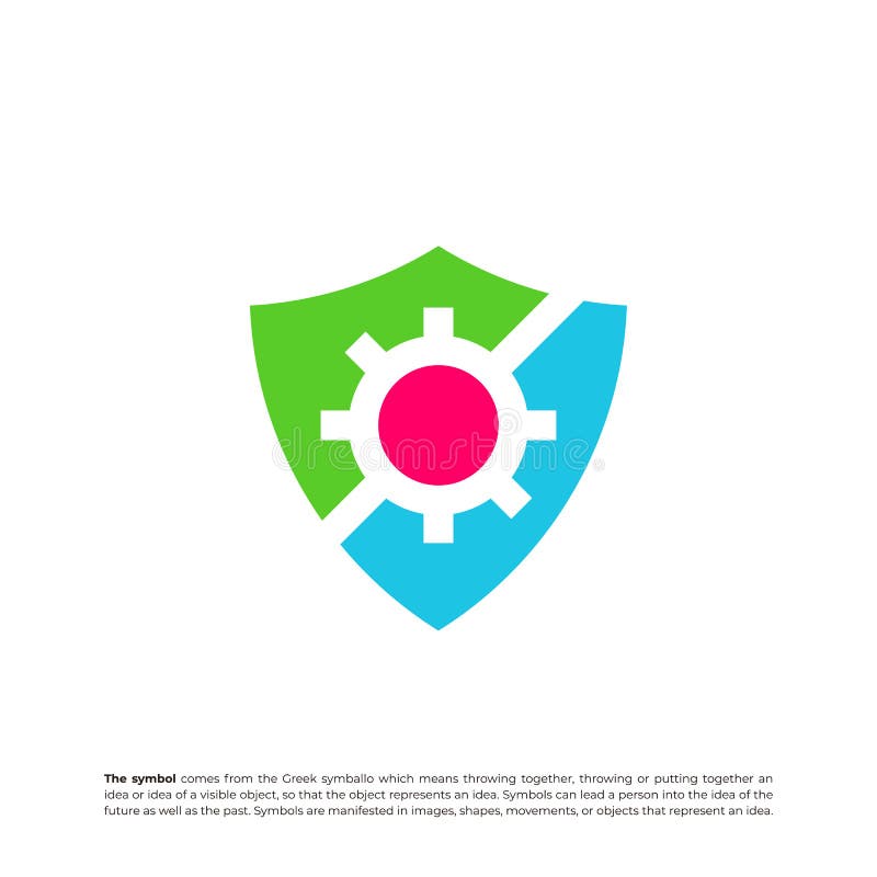 Gear Shield Logo Vector. Shield Gear Logo Design Concept Template Stock ...
