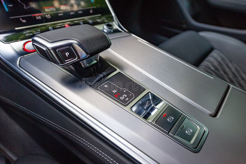 Gear shift in the car stock image. Image of control - 161507755