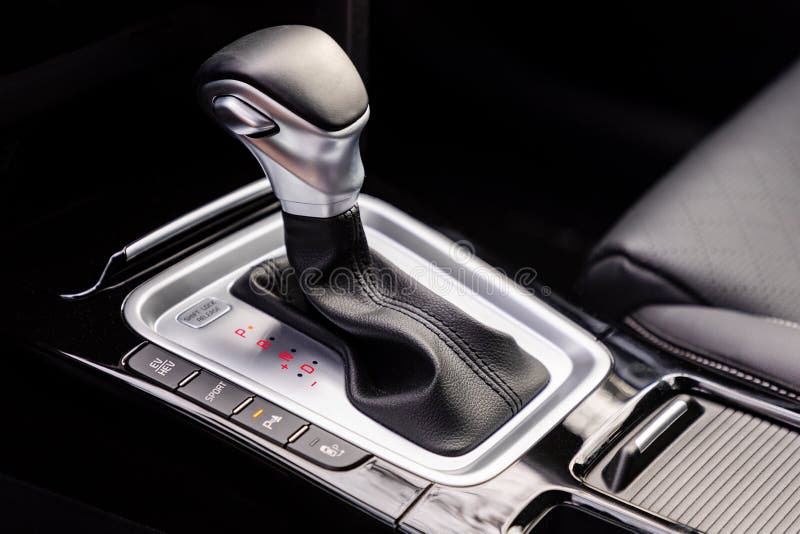 Gear shift in a car stock photo. Image of automotive - 216155650