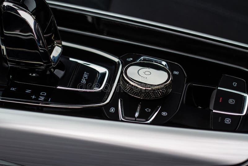 Car Near the Automatic Garage Door Stock Image - Image of residential ...