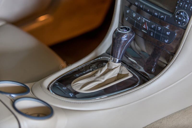 Gear shift handle stock image. Image of leather, gearstick - 56396119