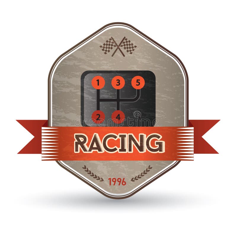 Gear Shift Label. Vector Illustration Decorative Design Stock Vector ...