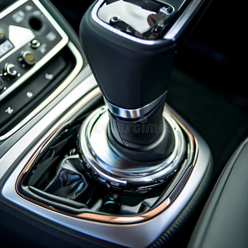 Gear Shift of a Modern Car, Generative Illustration Stock Image - Image ...
