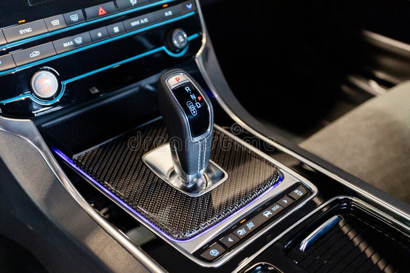 Gear shift in a car stock image. Image of transportation - 258488463