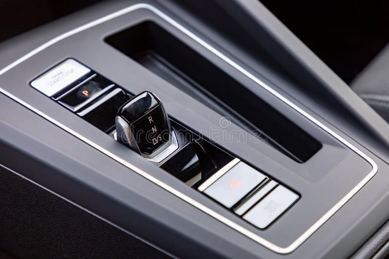 Gear shift in a car stock image. Image of shifter, black - 192672241