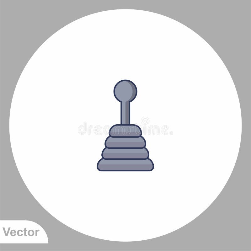 Gear Shift Vector Icon Sign Symbol Stock Vector - Illustration of flat ...