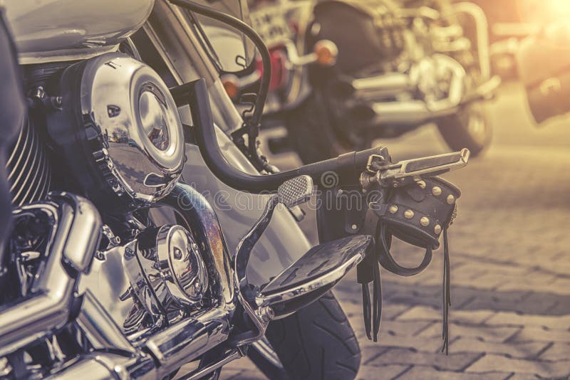 Gear Shifter Pedal of a Motorcycle. Stock Photo - Image of chopper ...