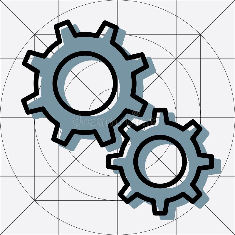 Gear Simple Vector Icon, Cog Wheel Pictogram, Settings Symbol, Engine ...