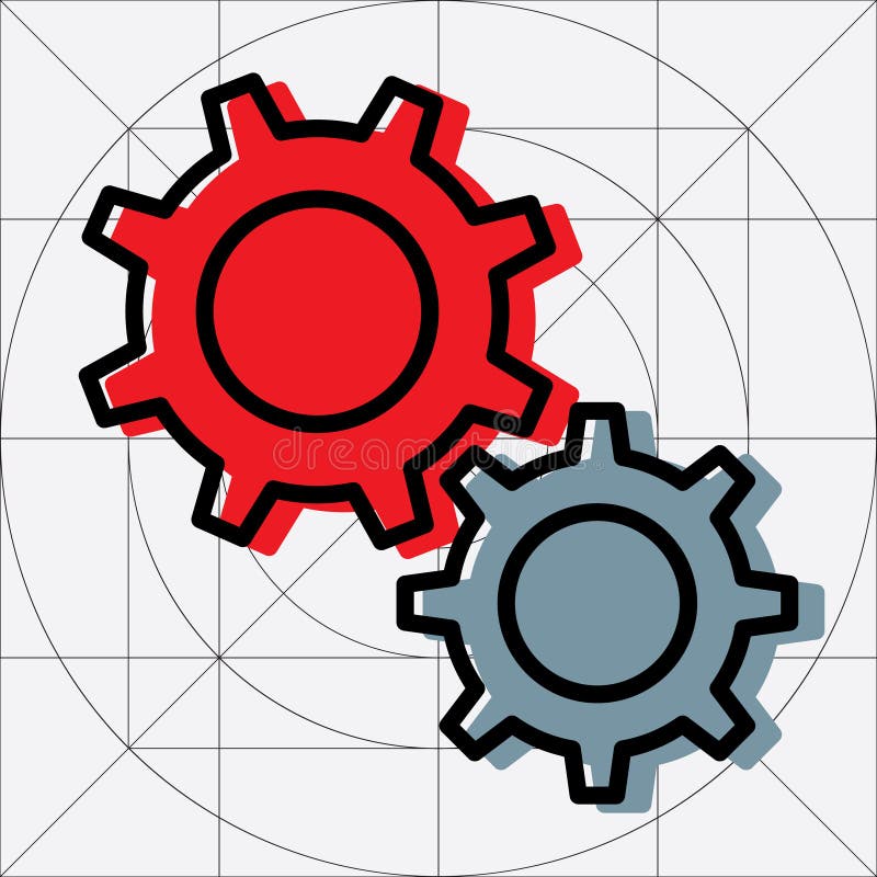 Gear Simple Vector Icon, Cog Wheel Pictogram, Settings Symbol, Engine ...