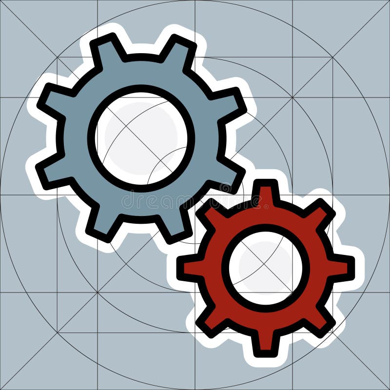 Gear Simple Vector Icon, Cog Wheel Pictogram, Settings Symbol, Engine ...
