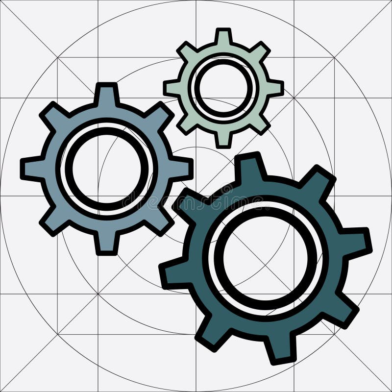 Gear Simple Vector Icon, Cog Wheel Pictogram, Settings Symbol, Engine ...