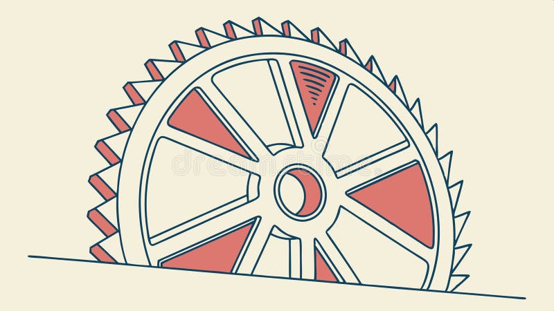 Gear or Sprocket Wheel Mechanical Component Industrial Illustration ...