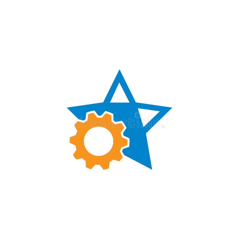 Gear Star Template Vector Icon Illustration Stock Vector - Illustration ...