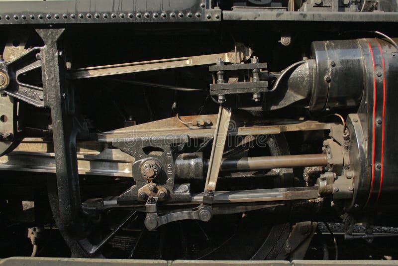 Gear from Steam Engine Train in Station Stock Photo - Image of closeup ...