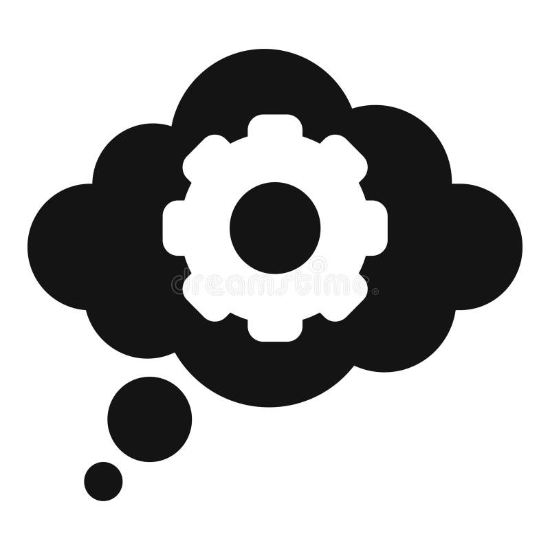 Gear Storm Thinking Icon Simple Vector. Evidence Reason Solution Stock ...