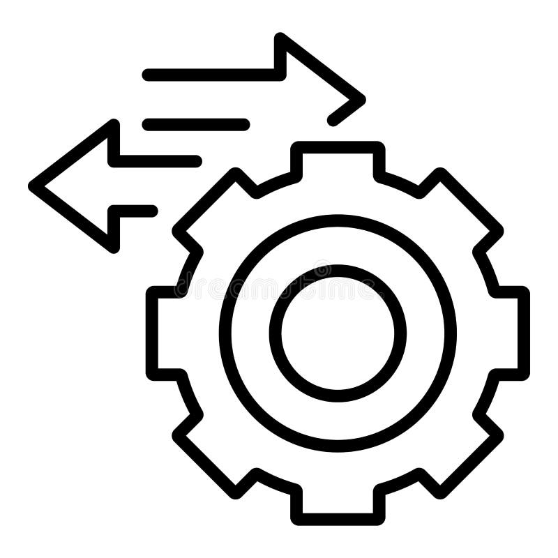 Gear Strategy Icon Outline Vector. Vuca Data Stock Illustration ...