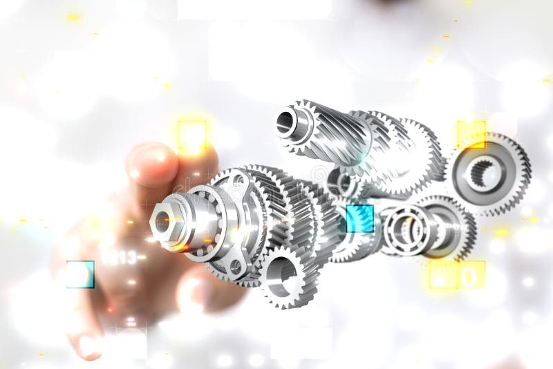 A Gear with Success Concept Digital Stock Photo - Image of design ...