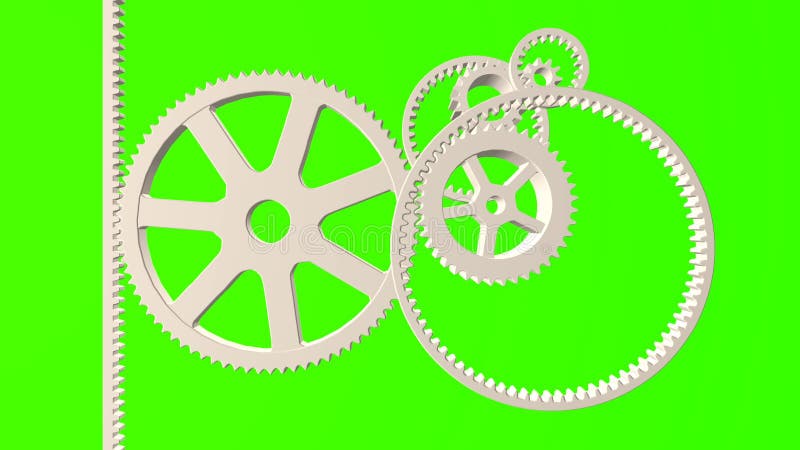 Gear System Animation. Motion Design of Seamless Loop Cogs Rotation ...