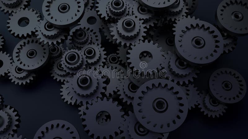 Gear System Animation. Motion Design of Seamless Loop Cogs Rotation ...