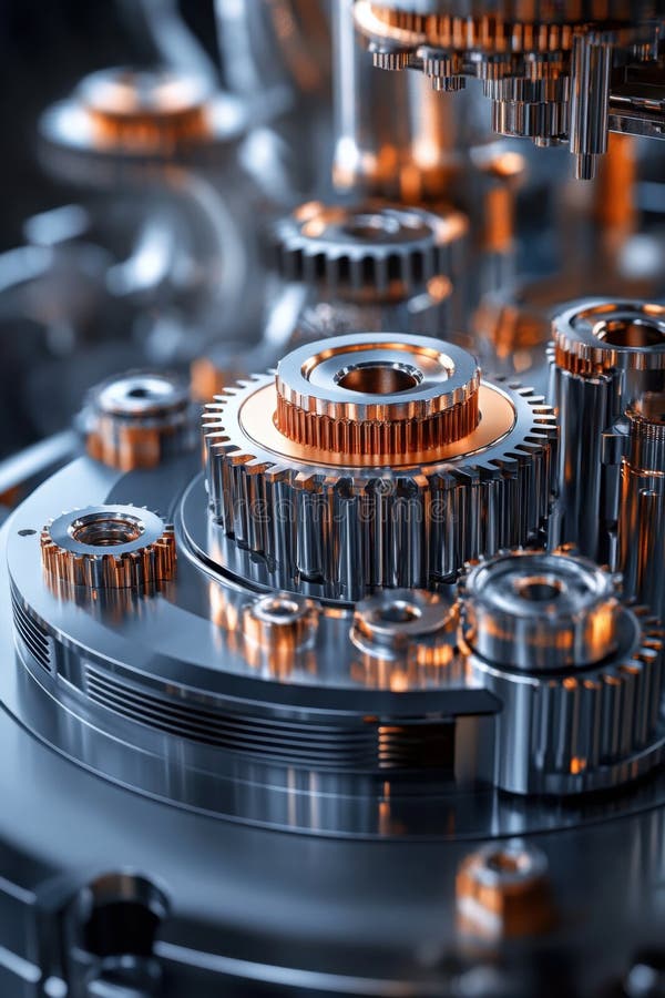 Gear System, a Detailed 3D Illustration of an Efficient Gear System ...