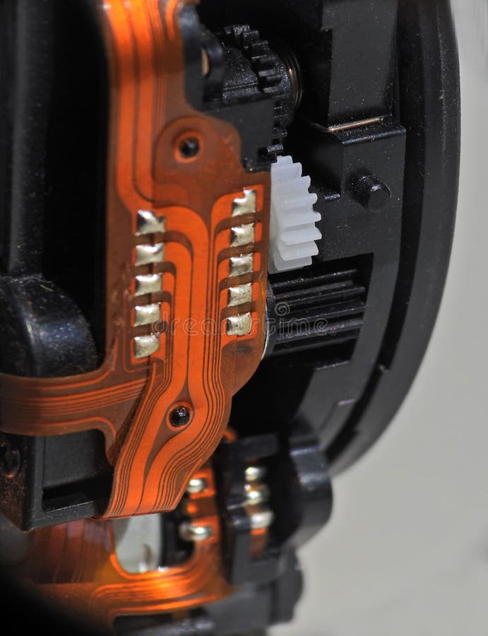 Gear System and Other Parts of a DSLR Camera Stock Photo - Image of ...