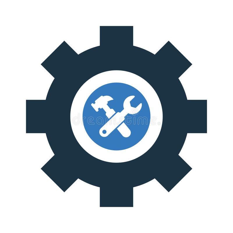 System Settings, Business Tools Icon. Blue Color Vector Graphics Stock ...