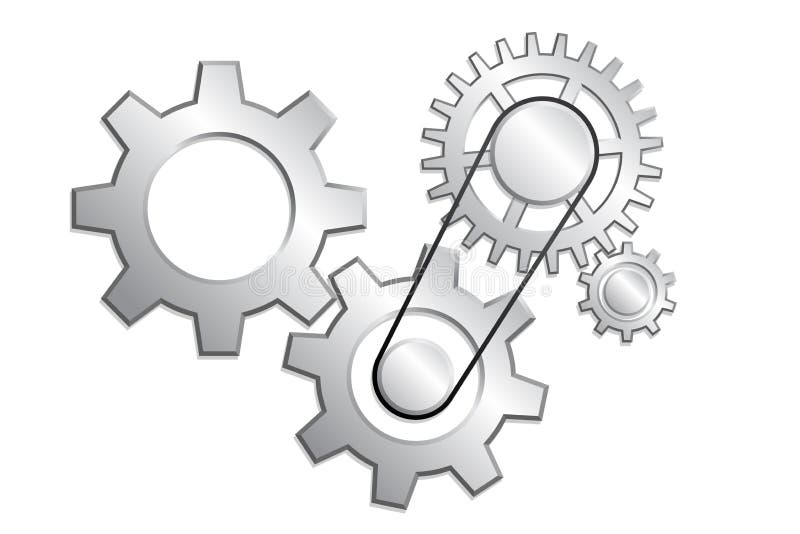 Gear system. stock illustration. Illustration of functional - 16698809