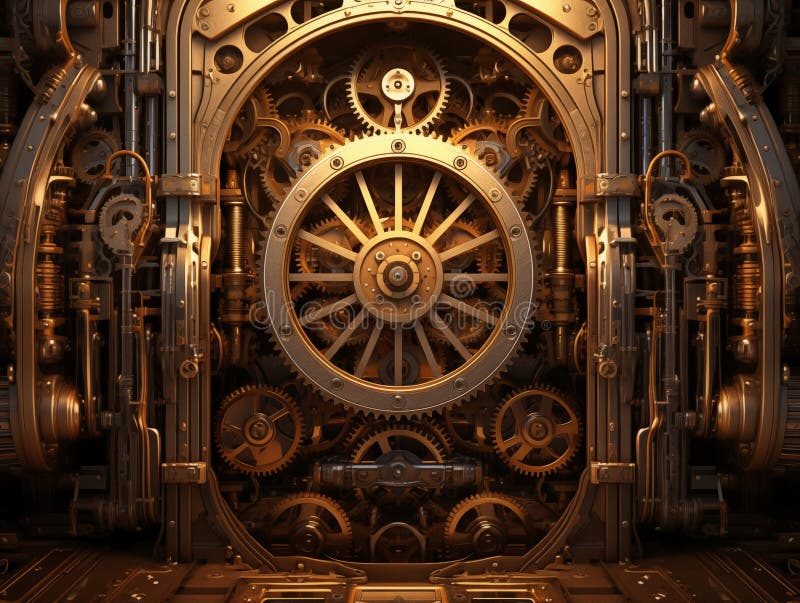 Gear System, Technical Gear Mechanism, Illustration Generated by Ai ...