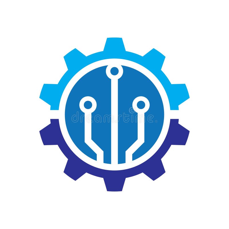 Gear tech logo images stock vector. Illustration of networking - 270832776