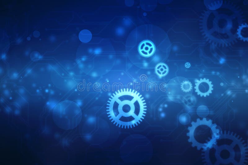 Gear Technology Background, Digital Abstract Technology Background ...