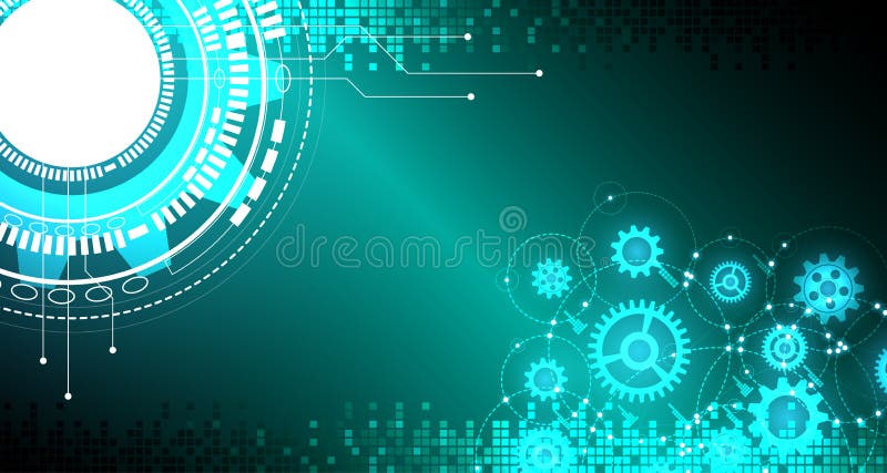 Gear Technology Background, Digital Technology and Engineering Concept ...