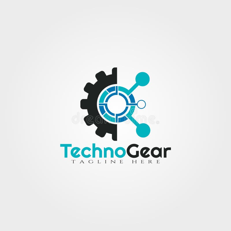 Gear Technology Vector Logo Design Stock Vector - Illustration of power ...