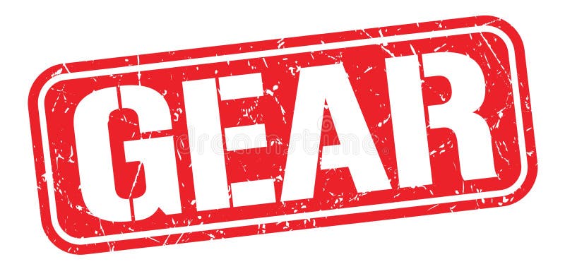 GEAR Text Written on Red Stamp Sign Stock Illustration - Illustration ...