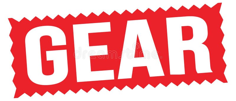 GEAR Text Written on Red Stamp Sign Stock Illustration - Illustration ...