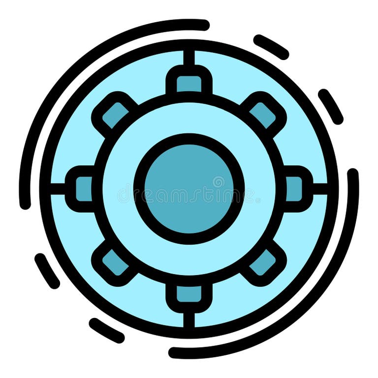 Gear Thinking Icon Vector Flat Stock Illustration - Illustration of ...
