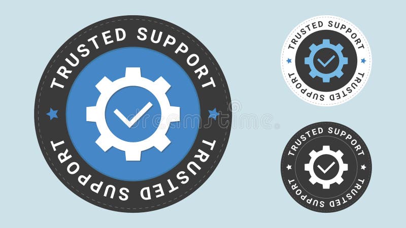 Trusted Support Stamp Vector Illustration. Stock Vector - Illustration ...