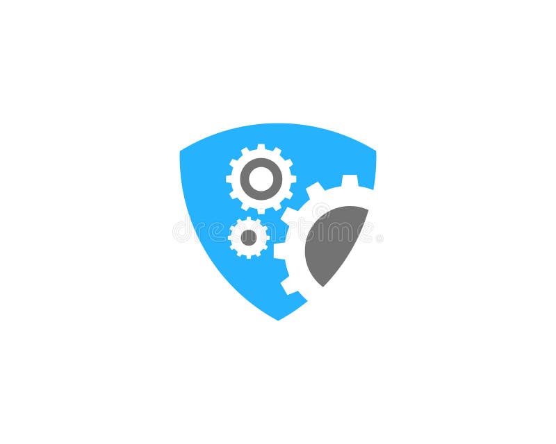 Gear Tool Shield Security Icon Logo Design Element Stock Vector ...