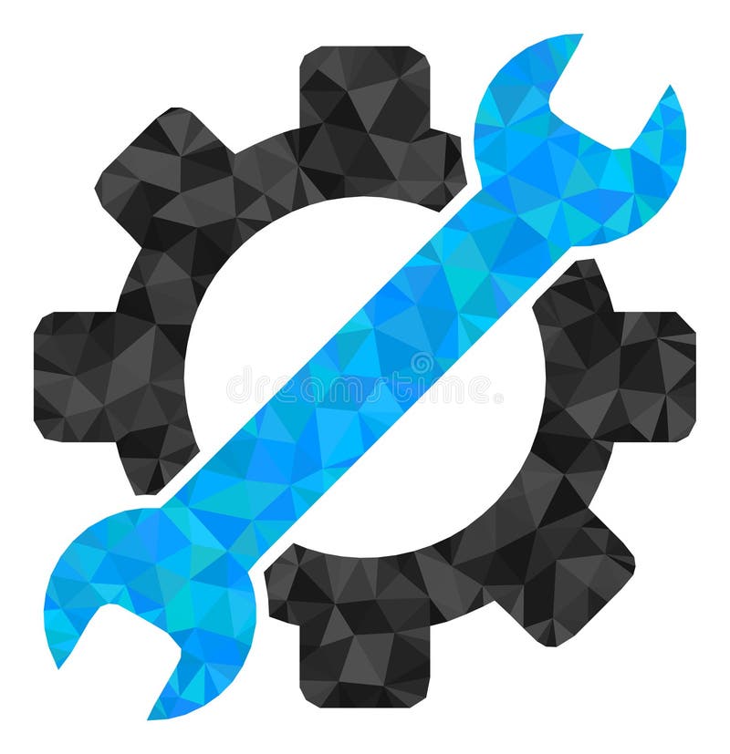 Gear Tools Triangle Filled Icon Stock Vector - Illustration of ...