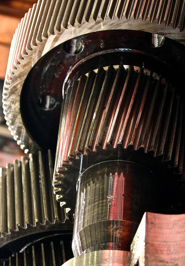 The gear train in the gear stock image. Image of wheelwork - 65913323