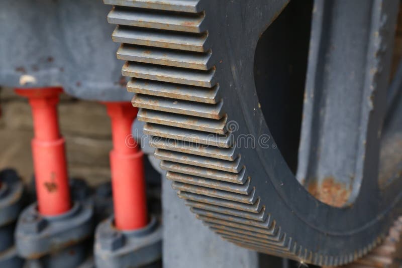 Gear Transmission from Metal in the Old Mechanism Stock Image - Image ...
