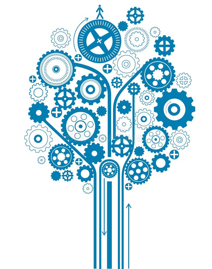 Gear tree stock vector. Illustration of machine, fashion - 11130019